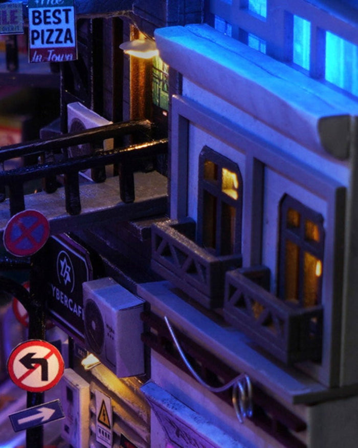 Discover Cyberpunk Pop-Up Book with LED Lights | NOVI BOX