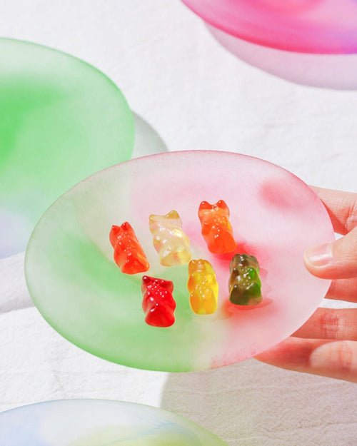 Handcrafted Frosted Glass Plates/Cup | NOVI BOX