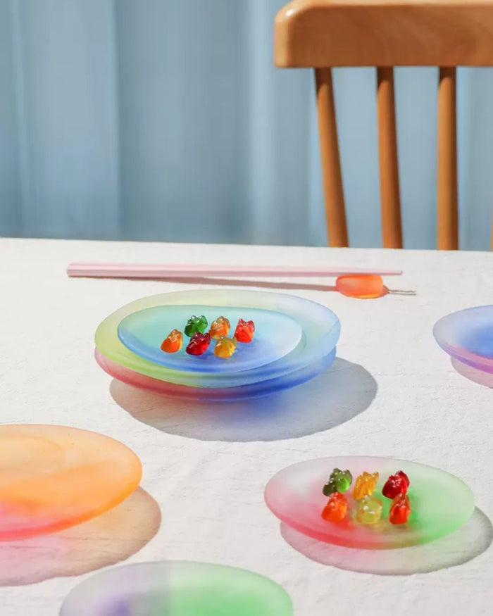 Handcrafted Frosted Glass Plates/Cup | NOVI BOX