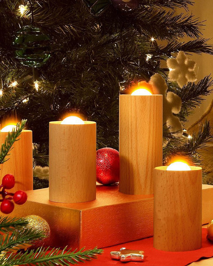 Natural Wood Candle Lamp for A Cozy Home | NOVI BOX