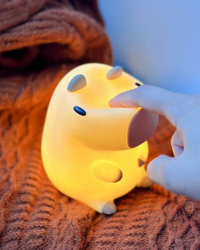 Soft-Touch Capybara Lamp: USB Rechargeable | NOVI BOX