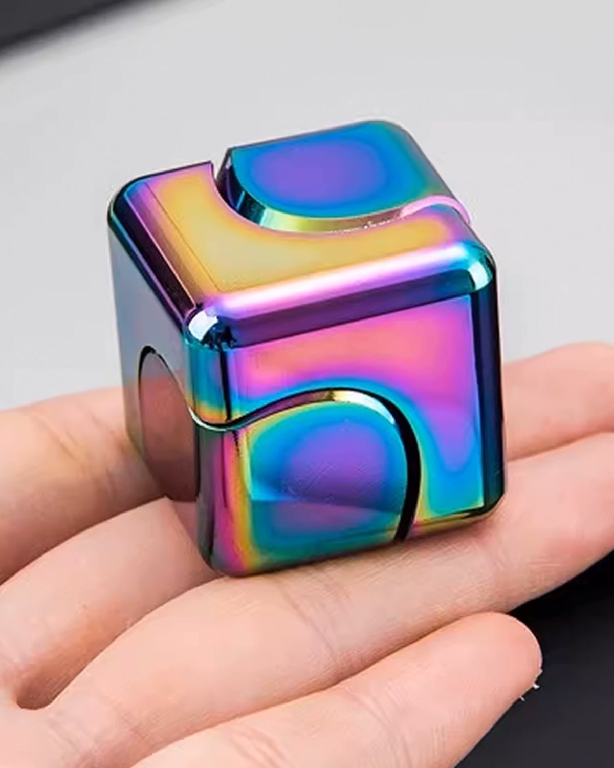 Stress Relief Toys : Colorful Spinning Fingertip Cube | NOVI BOX
