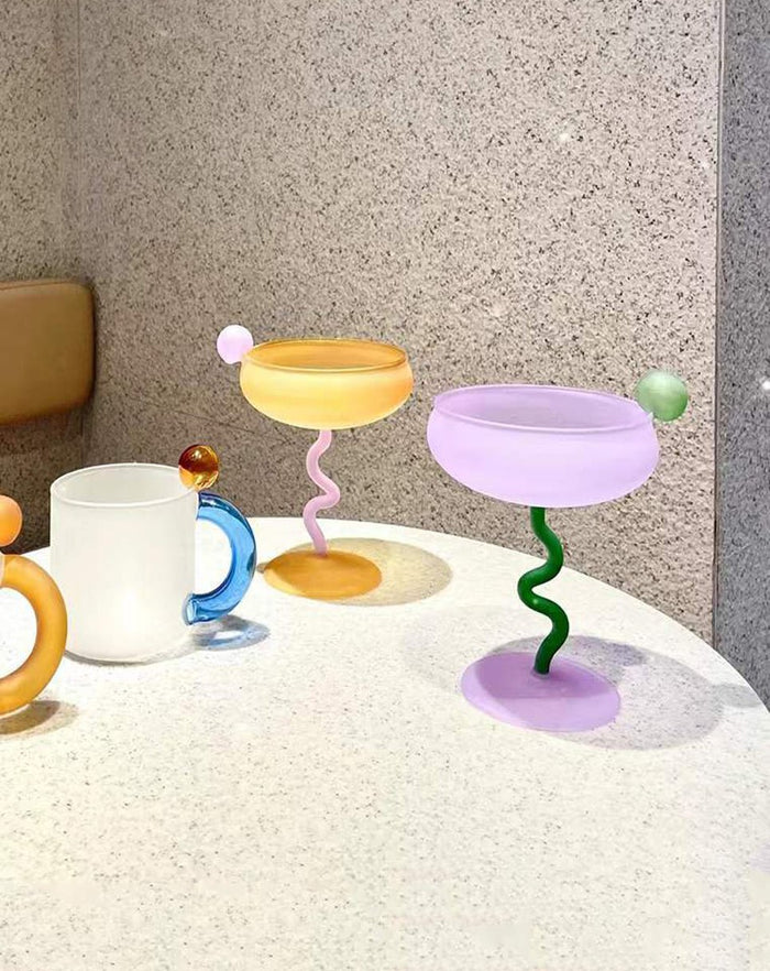 Pink Goblet Unique Glass Cup Designs | NOVI BOX