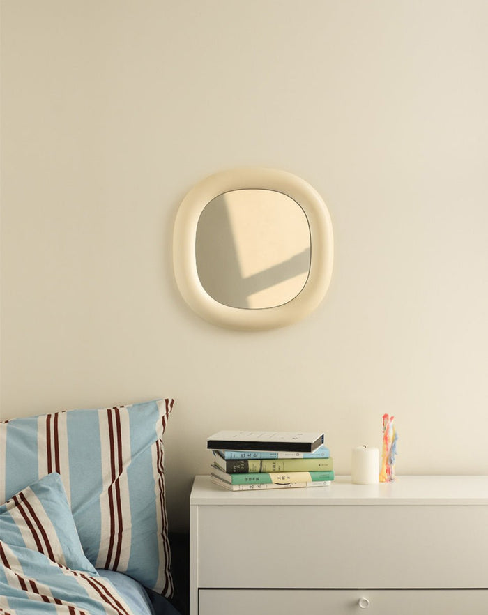 Small Round Desk Mirror for Makeup & Decor Green | NOVI BOX